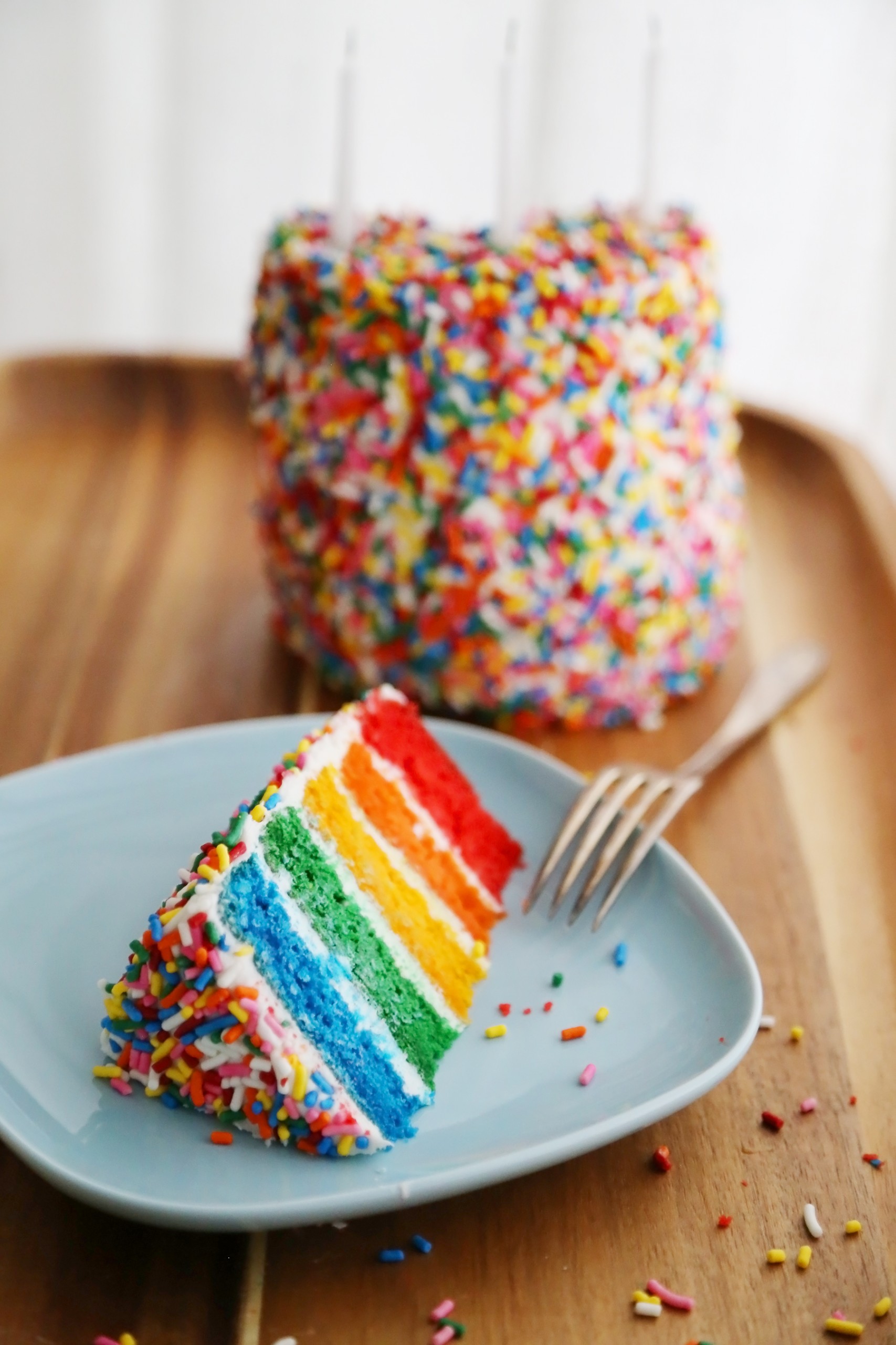 Easy Rainbow Cake The Comfort Of Cooking