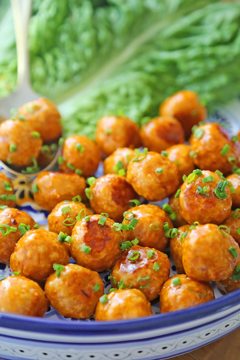 Firecracker Chicken Meatballs - The Comfort of Cooking