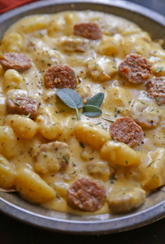 Creamy Sausage + Butternut Squash Gnocchi - The Comfort of Cooking